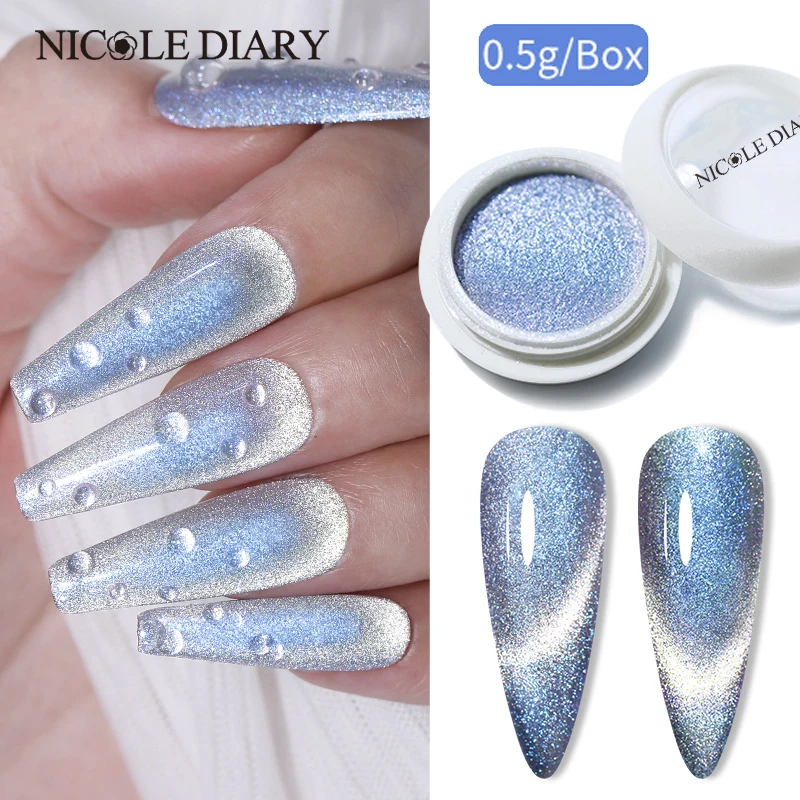 Nicole-tagebuch-aurora-katze-magnetisches-nagel-pulver-metallic-effekt ...