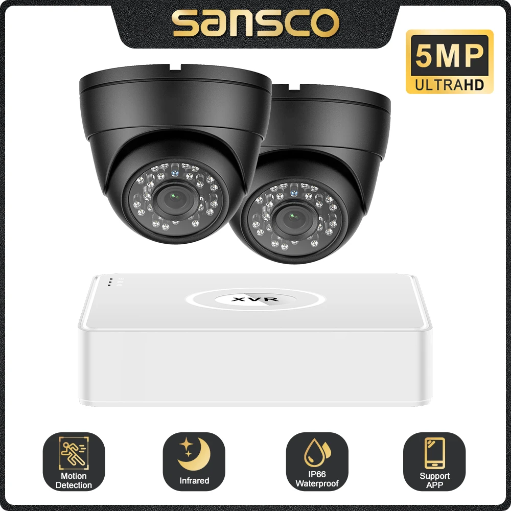 SANSCO-5-in-1-AHD-Camera-Kit-5MP-Video-Recorder-Surveillance-System ...