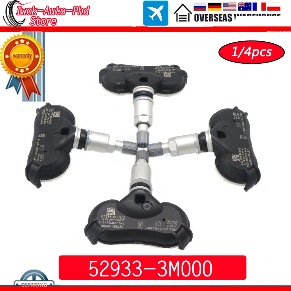52933-3M000 Car TPMS Tire Pressure Sensor 433MHz For Hyundai ix35 ...