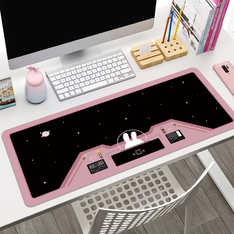 Cute-Desk-Pad-Creative-Lovely-Cartoon-Space-Rabbit-Universe-Gaming-Desk ...