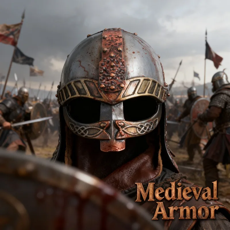 Renaissance Viking Warrior Helmet - Medieval Armor Role Playing Prop ...