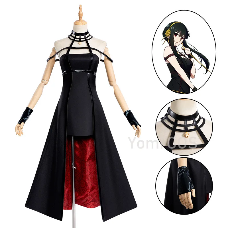 Anime Spy Family Yor Forger Cosplay Costumes Princess Bramble Black ...