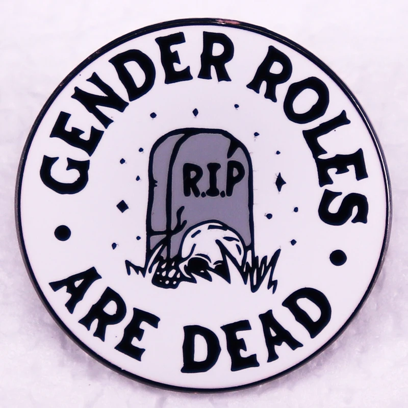 Gender-Roles-Are-Dead-Badge-Non-Binary-Pride-Enamel-Pin-Brooch-Jewelry ...