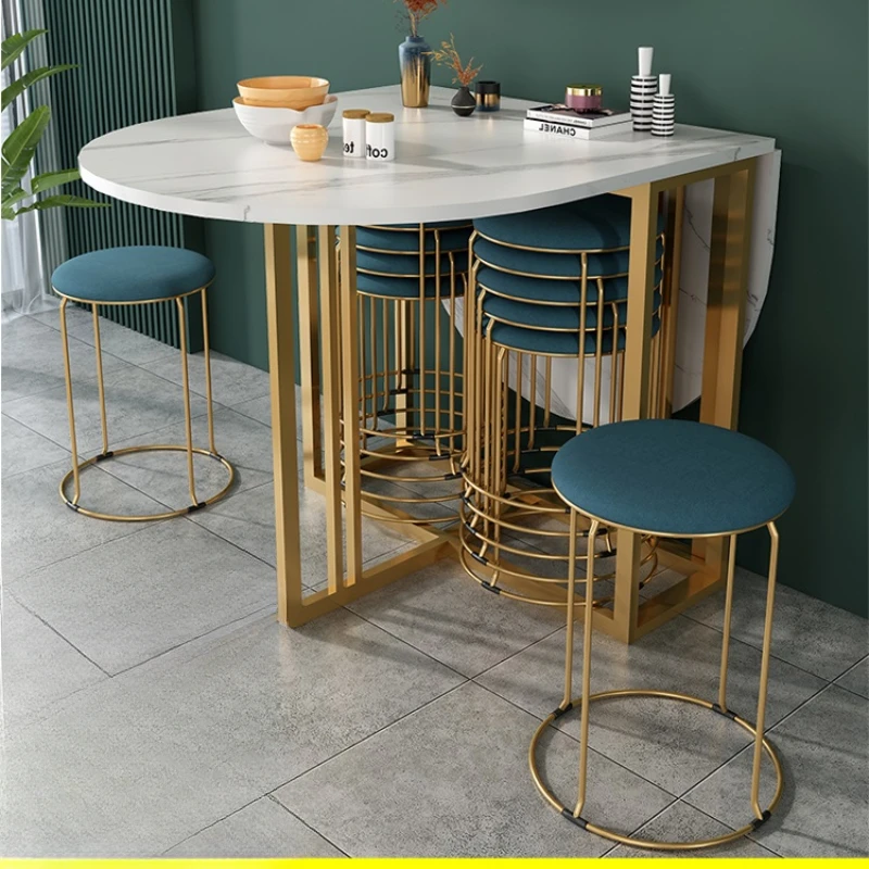 Modern-simple-small-apartment-rock-slab-folding-dining-table-household ...