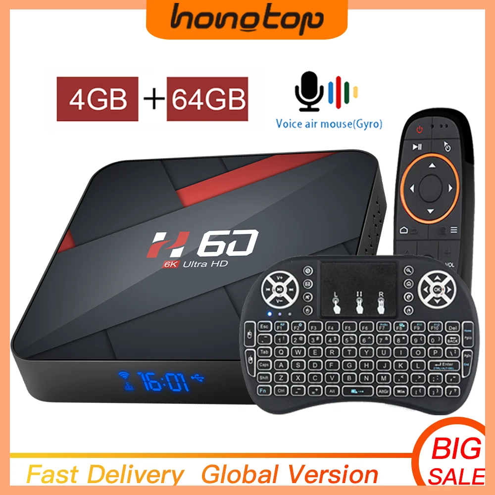 HONGTOP Android tv box Android 10 2.4&5G WIFI TV box android 6K HD ...
