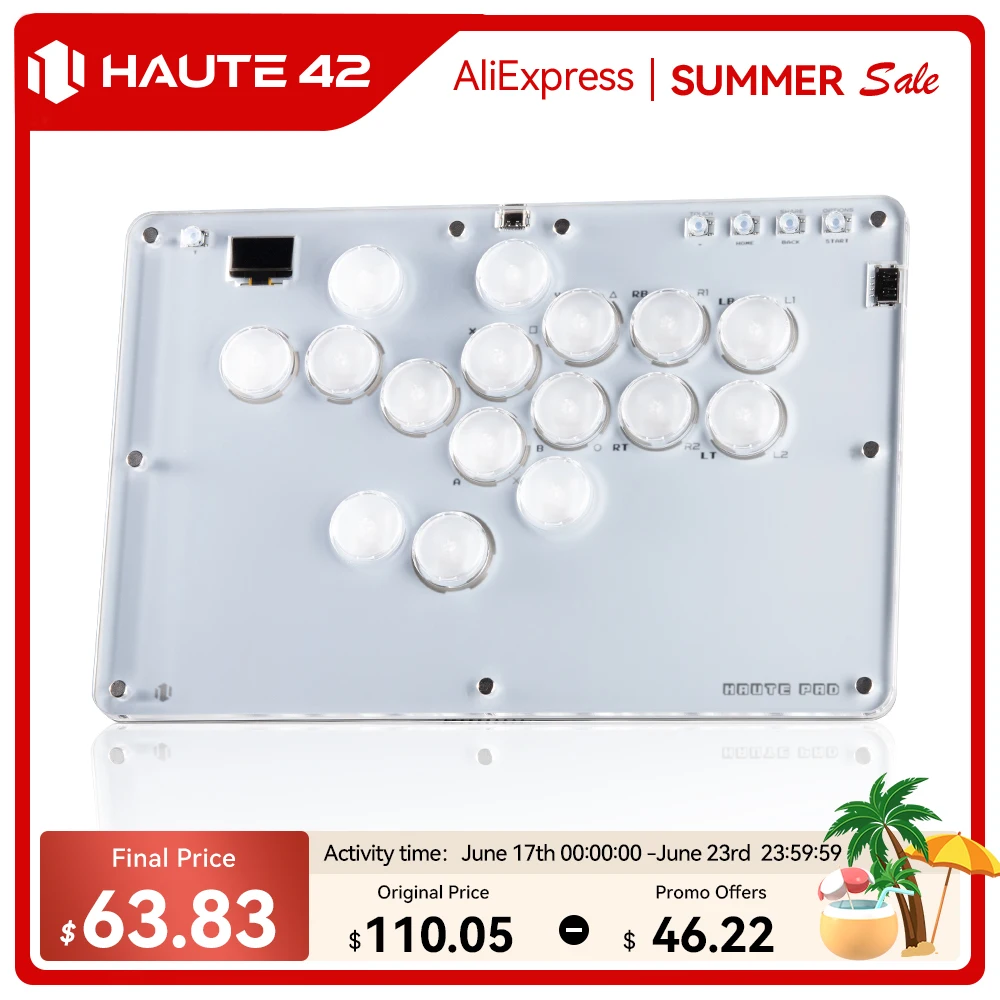 Haute42-Crystal-Arcade-Joystick-Hitbox-Leverless-Controller-Controle ...