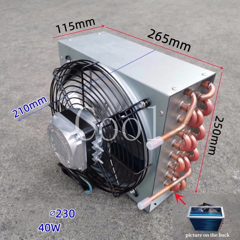 Condenser-265-115-250mm-Air-cooled-Water-cooled-Cold-Storage-Freezer ...