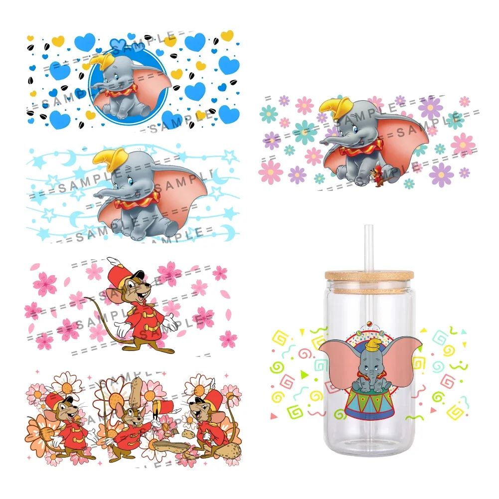 Disney Cartoon Dumbo Pattern UV DTF Transfer Sticker Waterproof ...