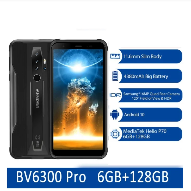 Versão Global Blackview Bv6300 Pro Helio P70 6gb + 128gb Smartphone 4380mah Android 10 Telefone ...