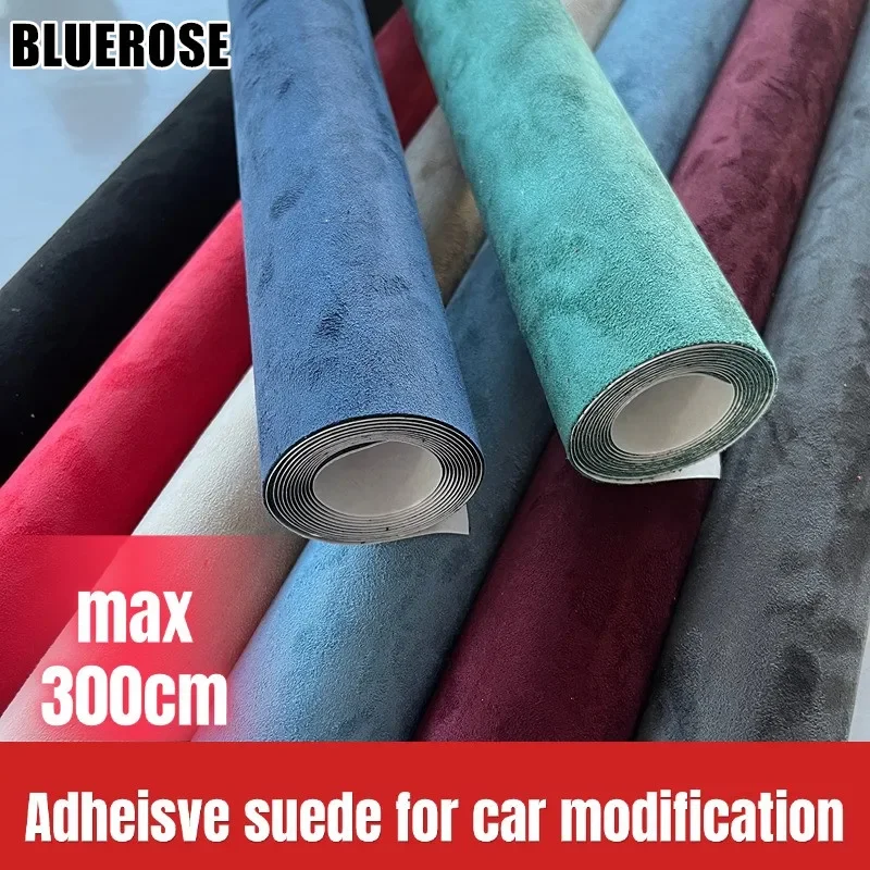Self-Adhesive Elastic Suede Fabric Faux Fur DIY Repair for Car Interior ...