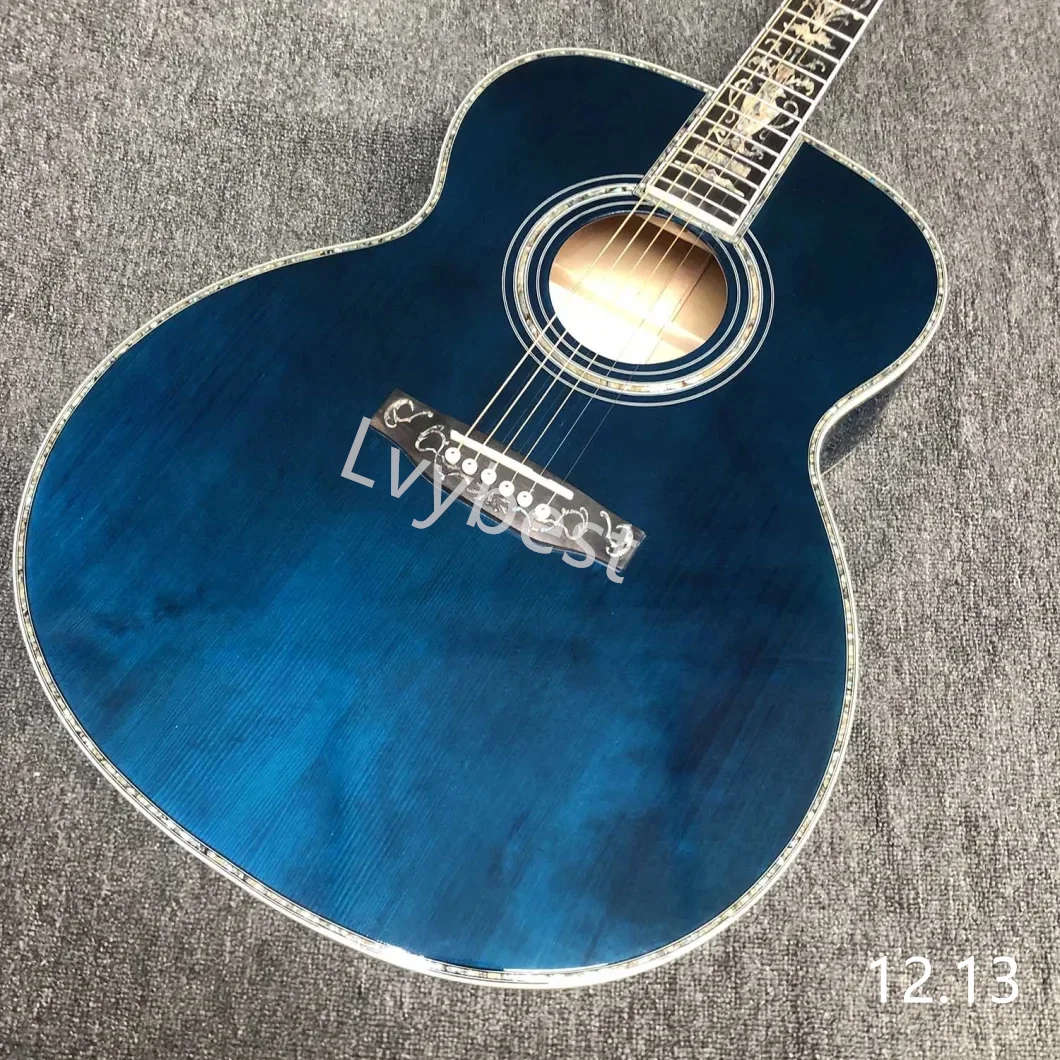 Dark Blue Acoustic Guitar