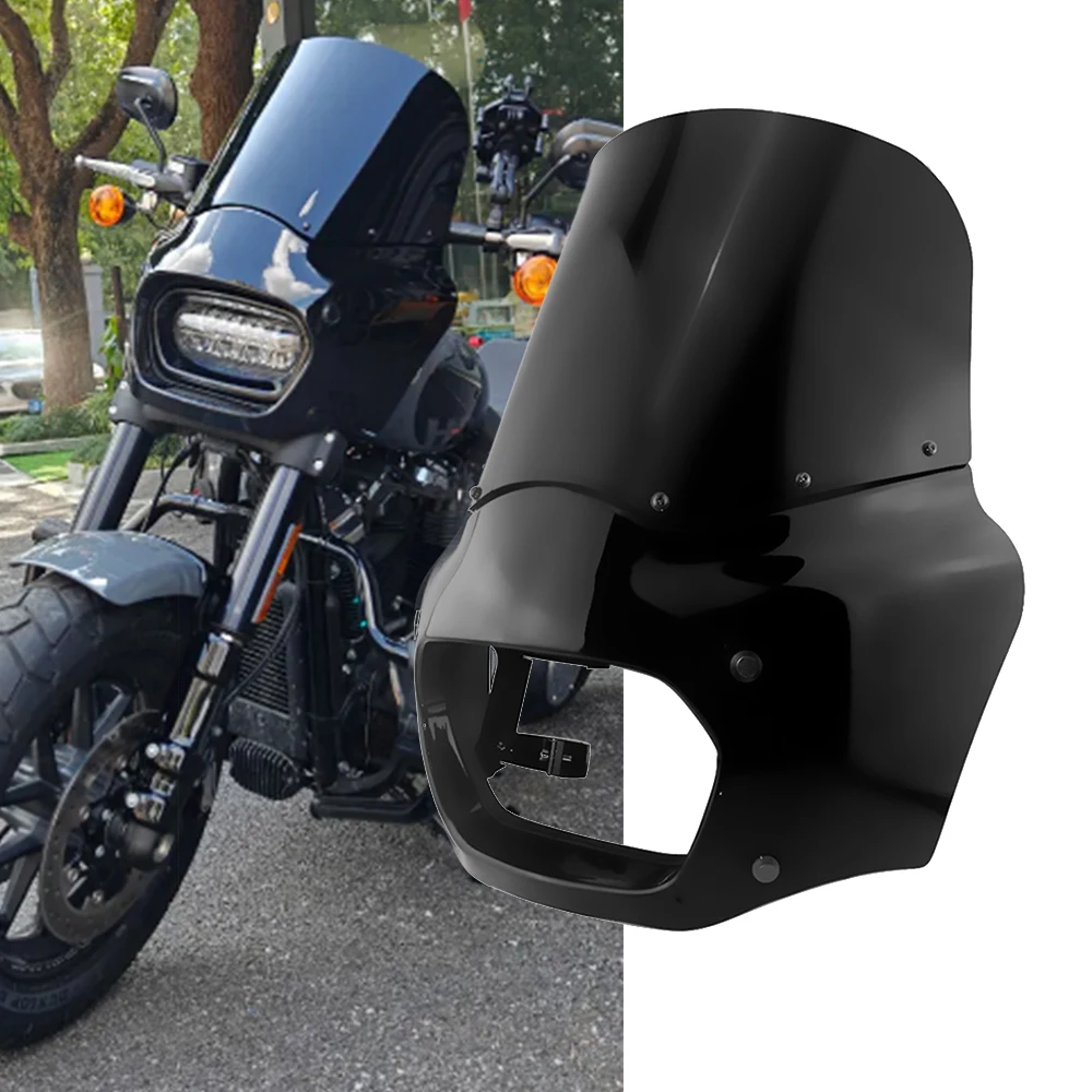 Motorcycle-Front-Headlamp-Cowl-Headlight-Fairing-Cover-For-Harley ...