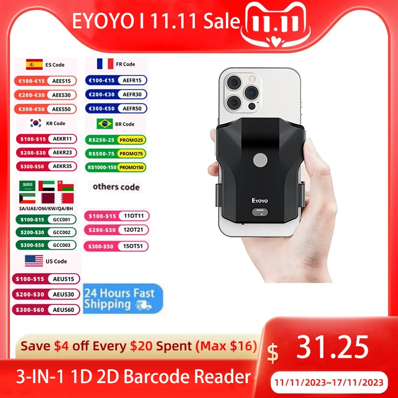 Eyoyo-Barcode-Scanner-Bluetooth-1D-2D-QR-Back-Clamp-Handheld-Scanner-2 ...