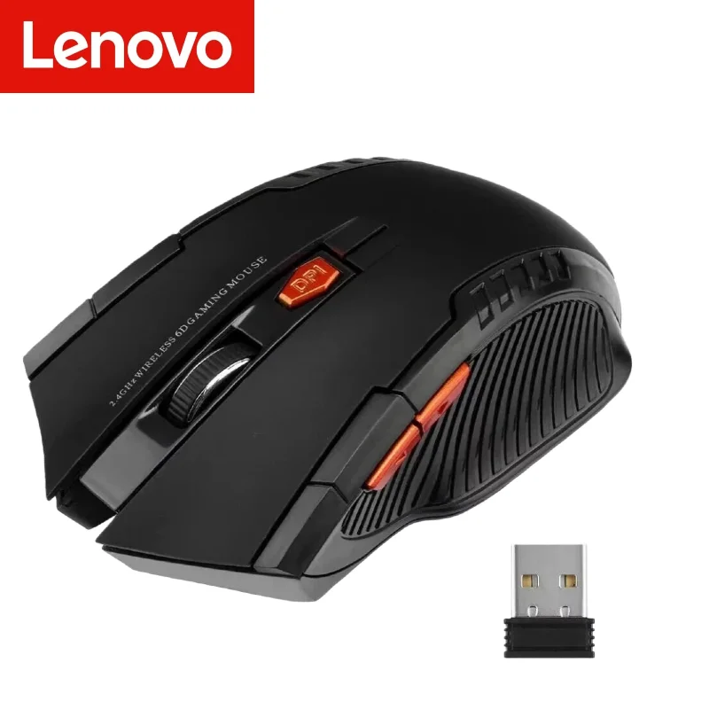Lenovo 2.4G Wireless Mouse 1600DPI Optical Mouse Gamer for Computer ...