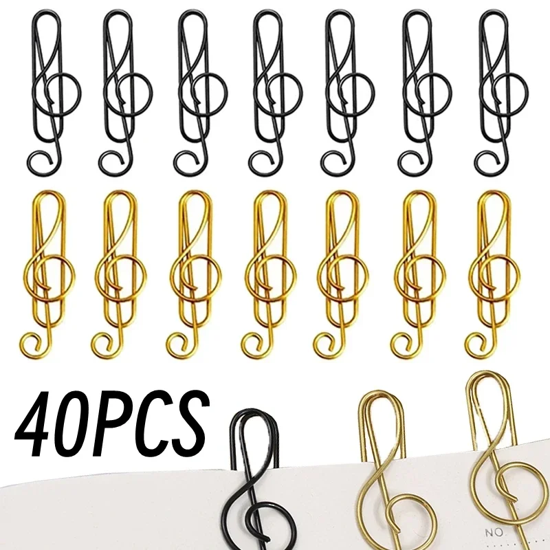 20-40Pcs-Creative-Music-Note-Shaped-Creative-File-Clamp-Paper-Clip ...