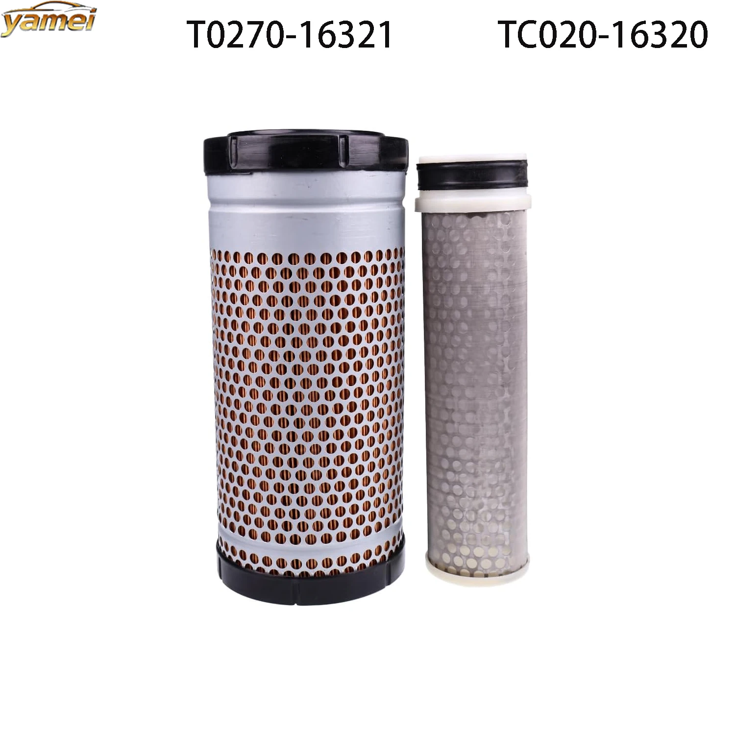 Air Filter T0270-16321 TC020-16320 Compatible with Kubota RTV1140 KX71 ...