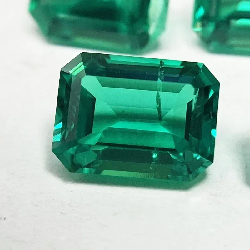 Lab-Grown-Columbia-Emeralds-Size-6x8mm-Hydrothermal-Emerald-Hand-Cut ...