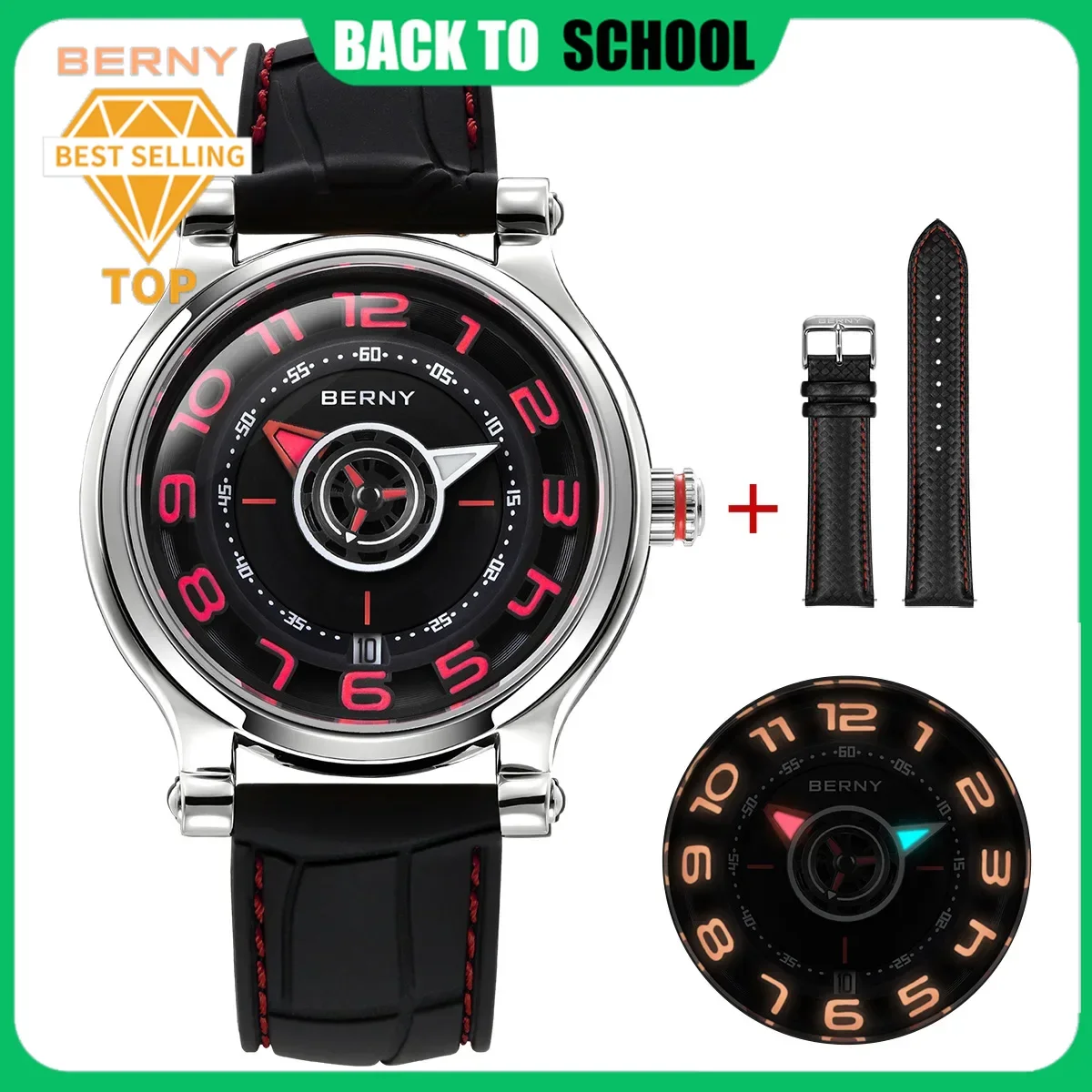BERNY-Automatic-Watches-for-Men-Mechanical-Sapphire-Multifunction-Super ...