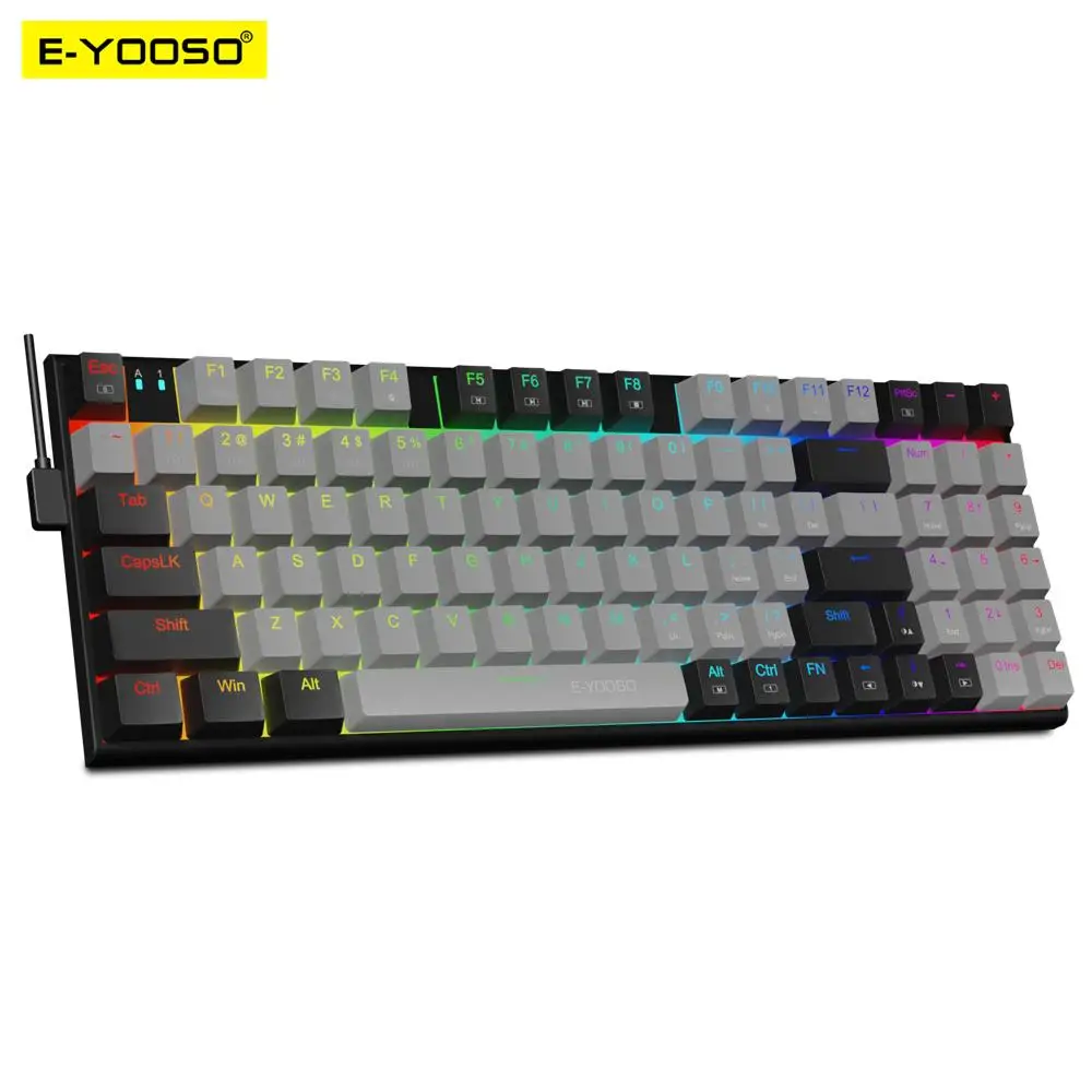 E-YOOSO-Z19-RGB-USB-Mechanical-Gaming-Keyboard-Blue-Red-Switch-94-Keys ...