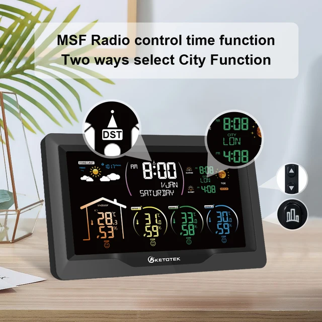 Youshiko Weather Station UK MSF Radio-Controlled Weather Station With ...