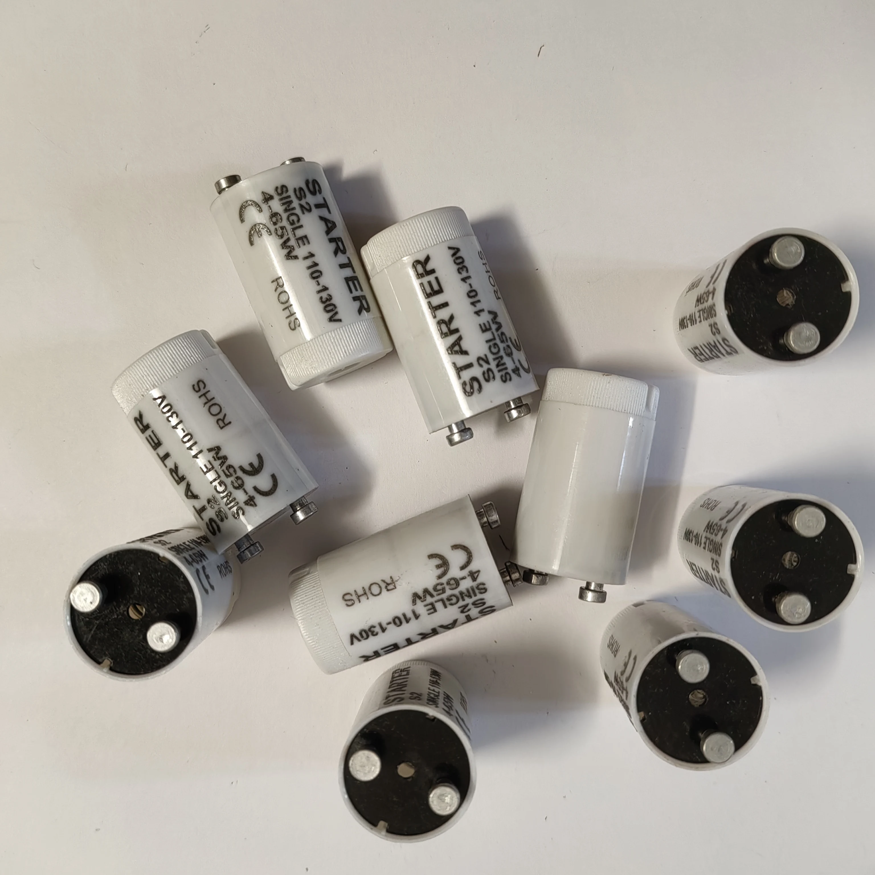 10pcs S2 Fuse Starter for AC110V-130V 4-65W Fluorescent Tube Explosion ...