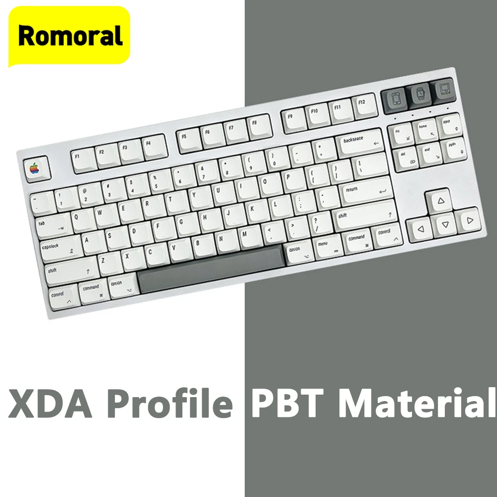 XDA PBT Keycaps İngilizce boya alt 127 tuşları/Set için Apple MAC kiraz ...