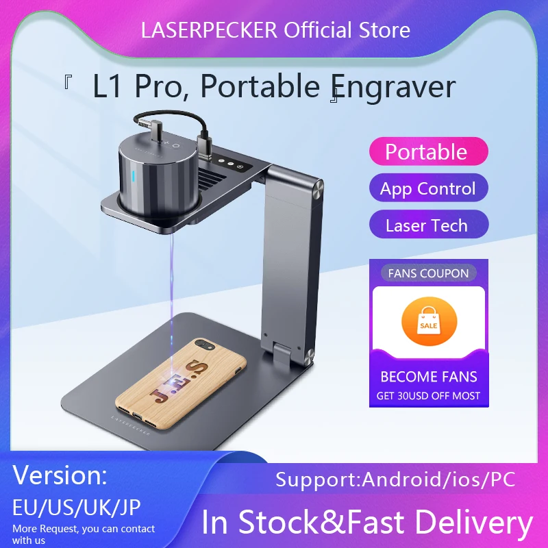 Laserpecker L1 Pro Pequeno E Portátil Diy Ferramenta Cnc Laser Gravura ...