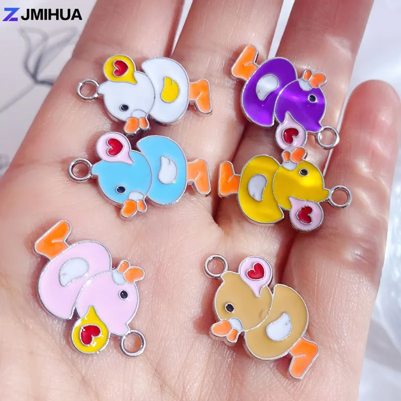 15pcs-Cute-Duck-Charms-Pendants-Enamel-Charm-For-Jewelry-Making ...