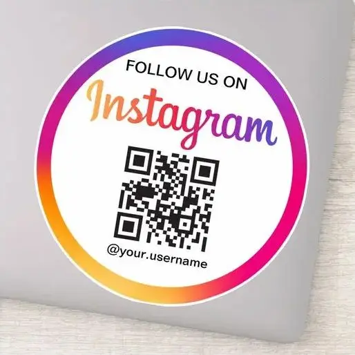 Custom-Stickers-Follow-Us-On-Instagram-Social-Media-QR-Code-Round ...