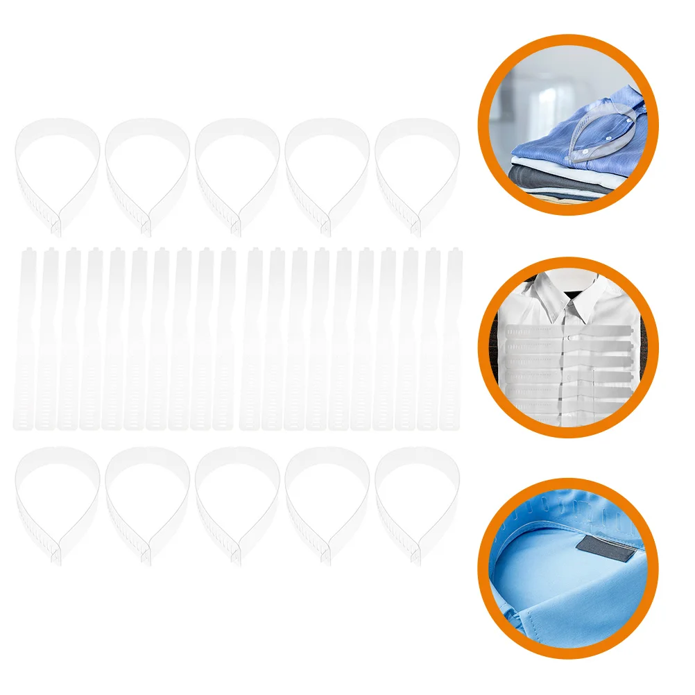 60-Pcs-Collar-Fixing-Tools-Shirts-Adjustable-Support-Strips-for-Plastic ...