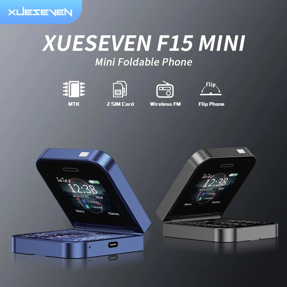 XUESEVEN-2G-GSM-Small-Flip-Mobile-Phone-2-SIM-Cards-Magic-Voice ...