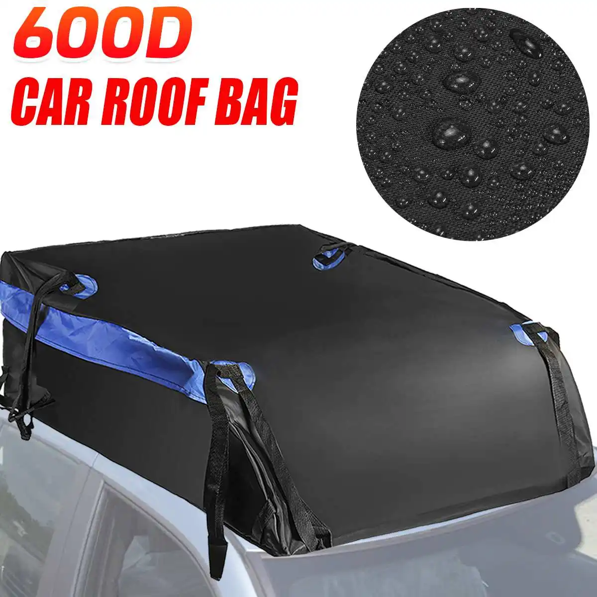 132x97x46cm Universal Large Waterproof UV Protected Car Cargo Roof Bag ...