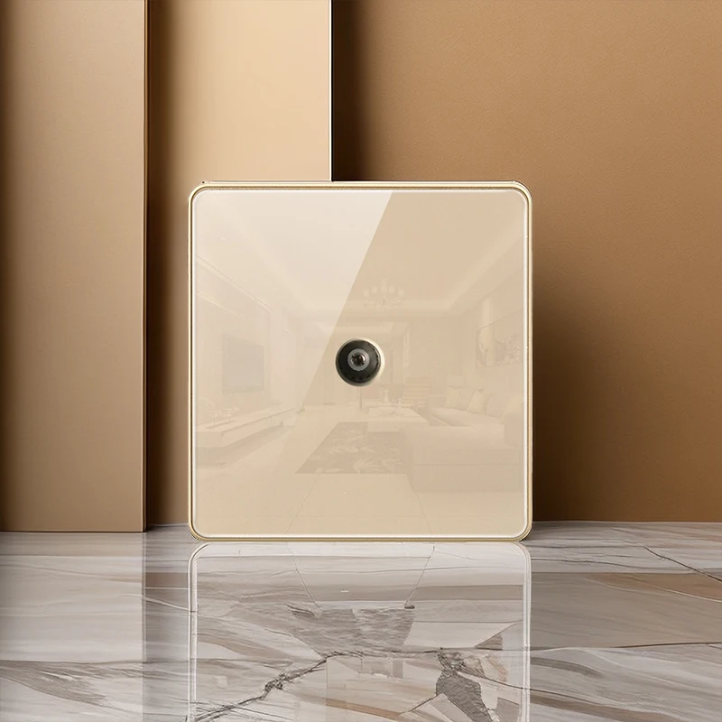 T&I TV Aerial Socket Wall Panel Outlet Single Gang Black PC 88mm x 86mm ...