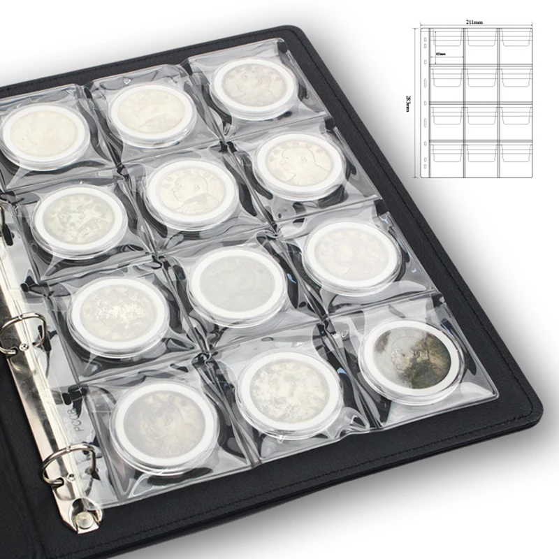 Universal-9-12-Grids-Classic-Plastic-Coin-Holder-Sheet-Storage ...