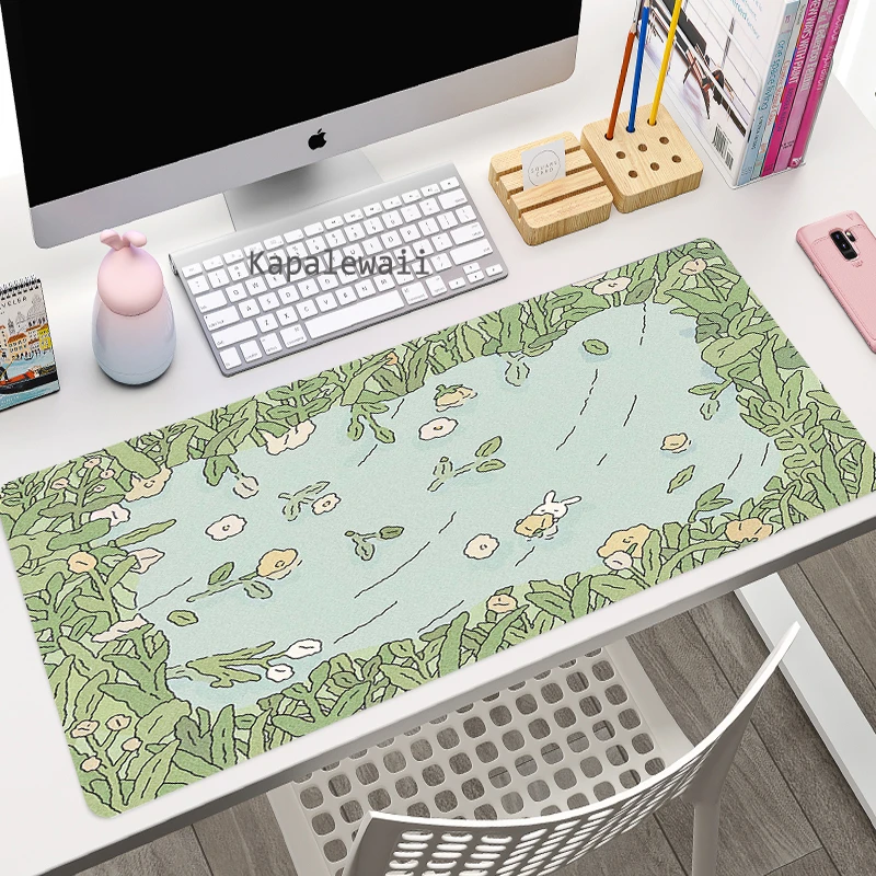 Green Plant Large Gaming Mousepad Xxl Gamer Mouse Pad Size For Office ...