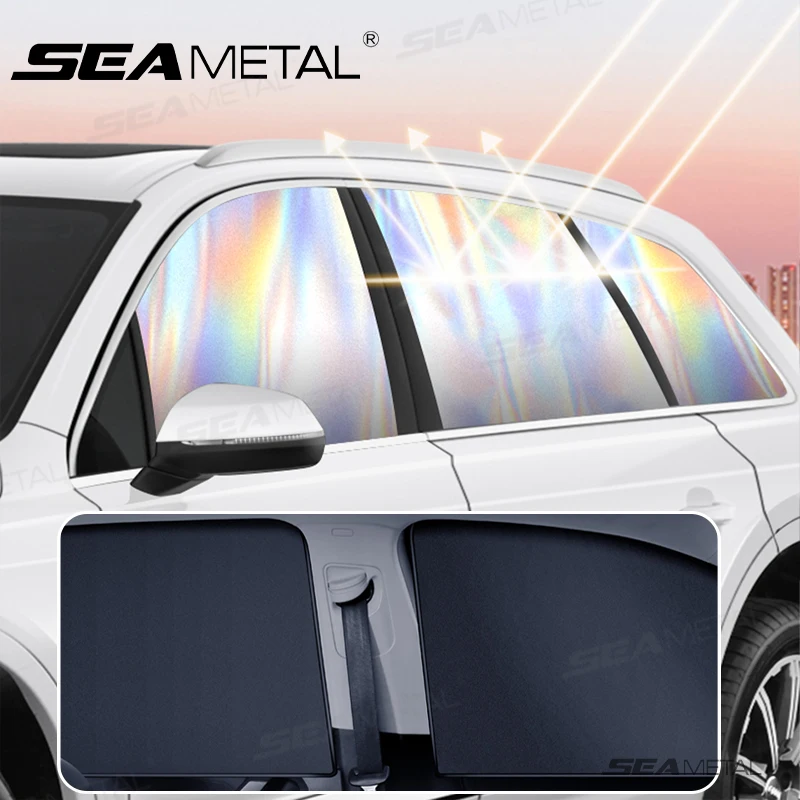 SEAMETAL-Magnetic-Car-Side-Window-Sun-Shade-Curtains-UV-Blocking-Summer ...