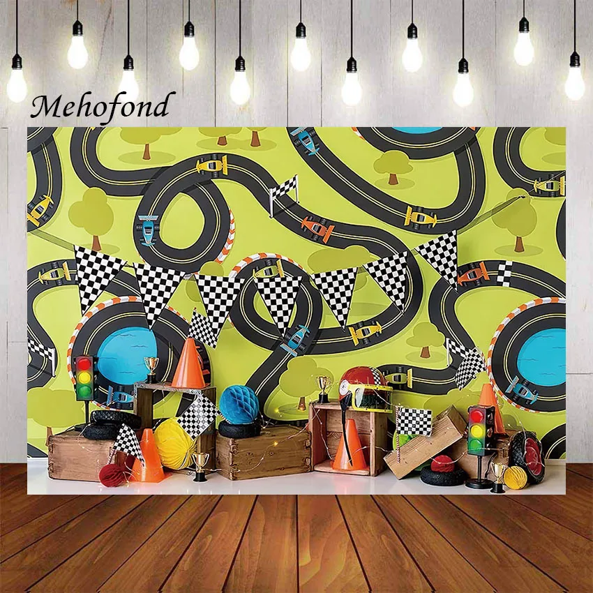 Mehofond Photography Background Black and White Racing Theme Boy Kid ...