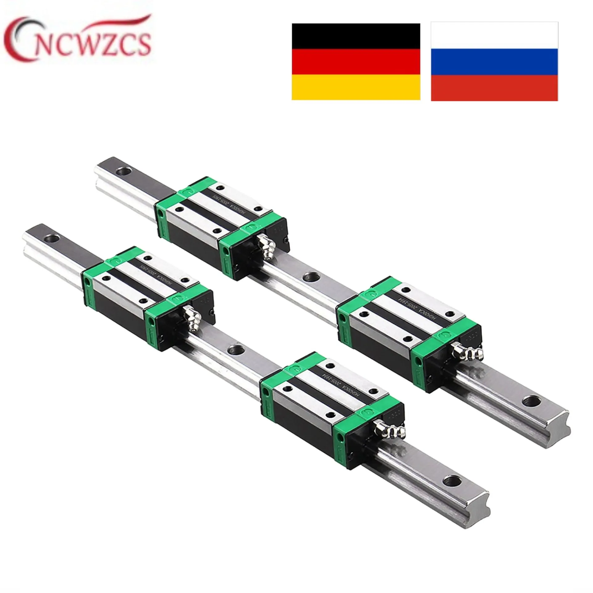 2PCS-HGR15-HGR20-250-300-400-500-600mm-Square-Linear-Guide-Rail-4PCS ...