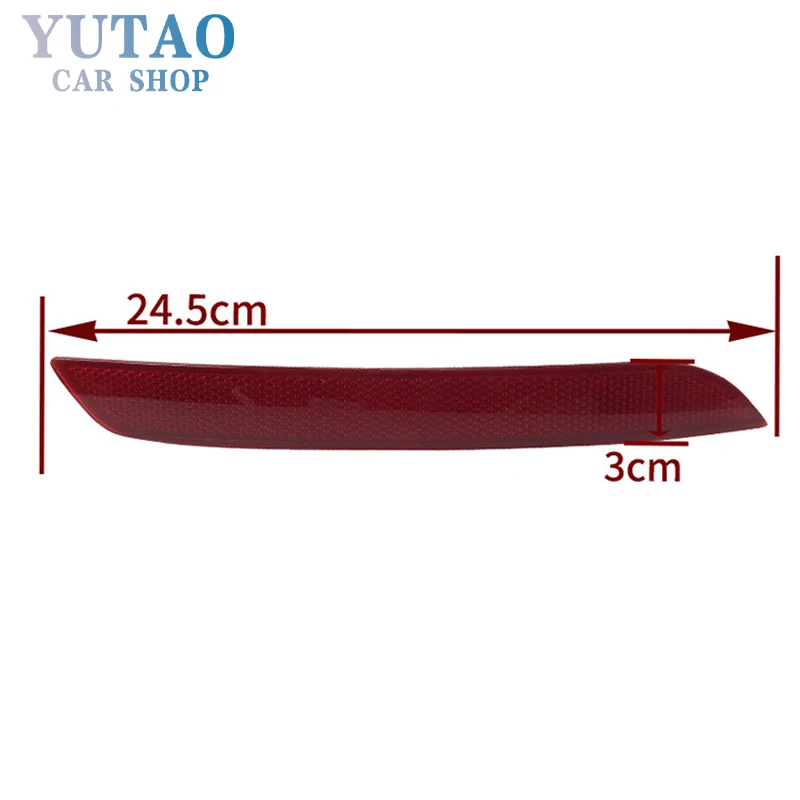 Left-Right-Pair-Rear-Bumper-Reflector-Warn-Light-Red-Lens-63147301187 ...