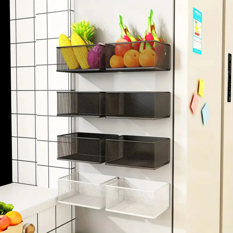 Magnetic-Basket-Organizer-Holder-for-Fridge-Magnetic-Storage-Bin-Box ...