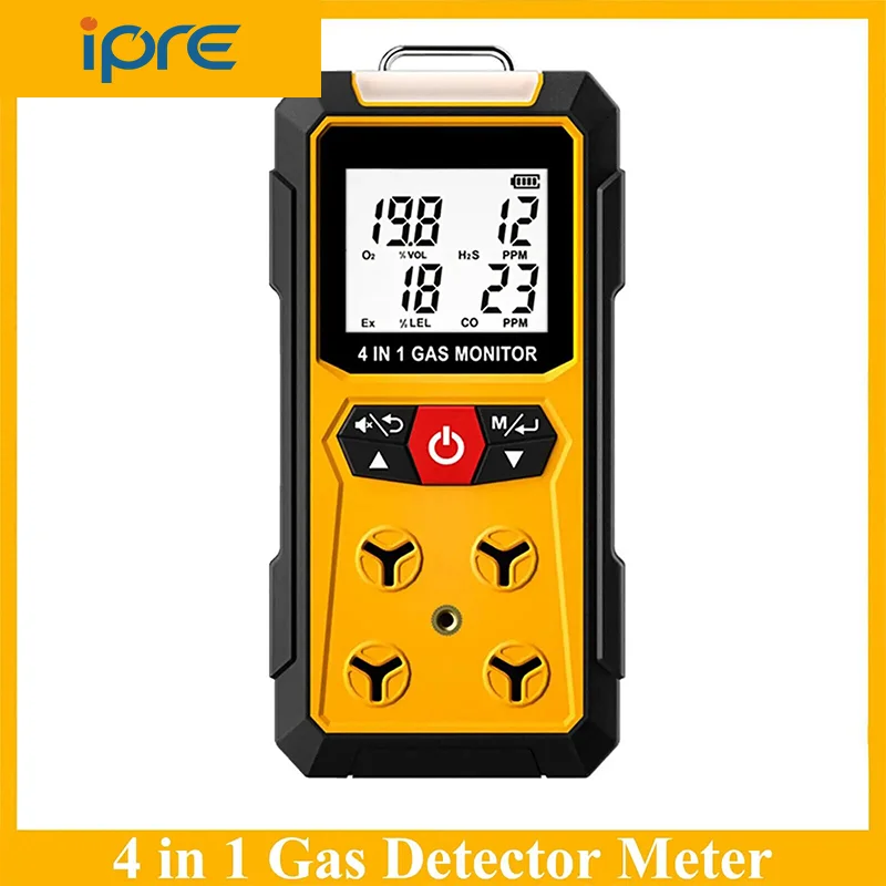 IPRE 4 in 1 Portable Handheld Multi Gas Monitor Control Gas Detector O2 ...