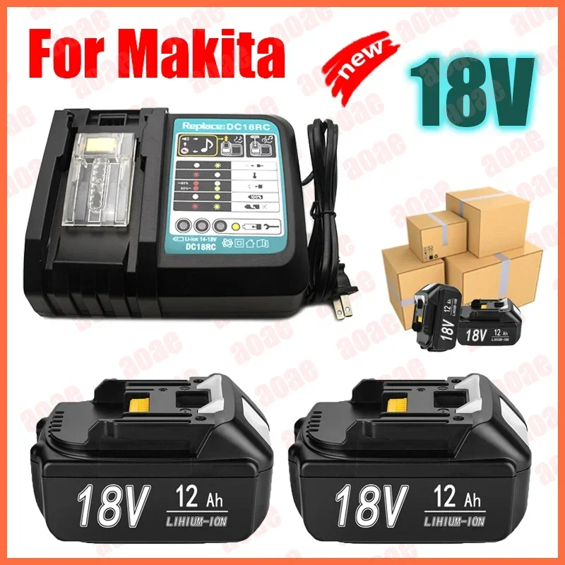 Bateria-e-carregador-para-Makita-ferramentas-de-substitui-o-recarreg-veis-BL1830-mais-recente ...