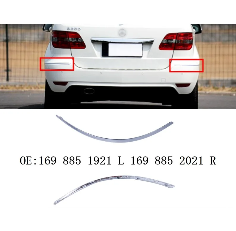 Rear-bumper-chrome-strip-for-Mercedes-Benz-B-Class-W246-OEM-1698851921 ...