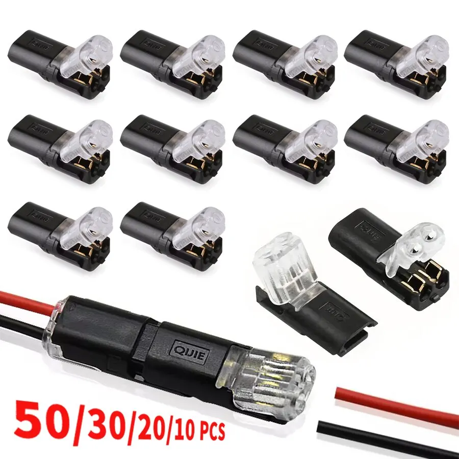 10-50pcs-2-Pin-Way-Plug-Waterproof-Electrical-Connector-Car-Wire-Cable ...