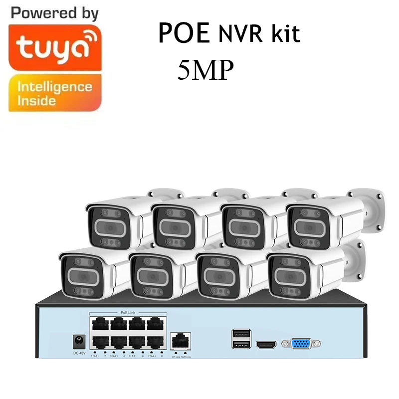 Tuya-Smart-Life-8CH-5MP-POE-Video-Surveillance-Kit-Monitor-NVR-Camera ...