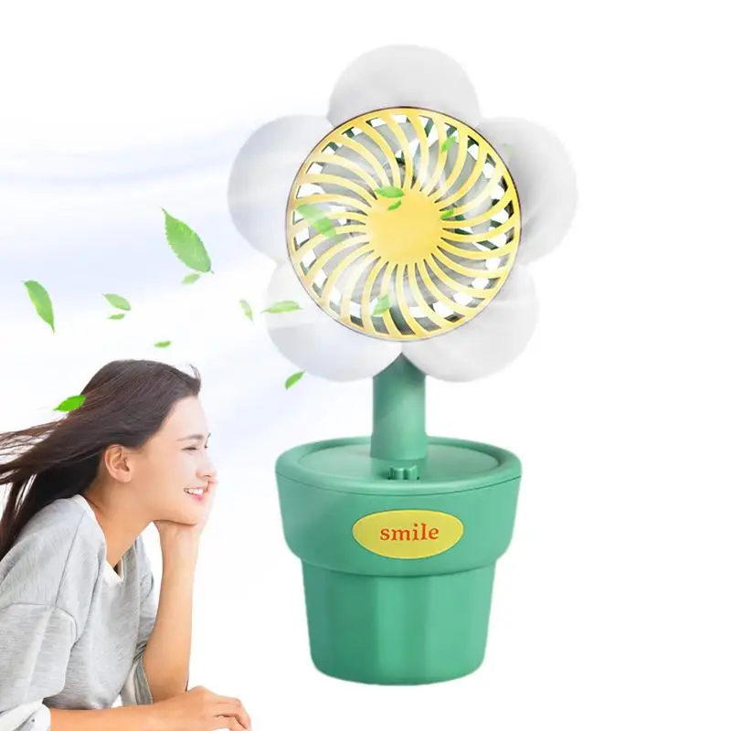 Personal-Fan-For-Desk-USB-Fans-Cute-Table-Fan-Cartoon-Flower-Personal ...