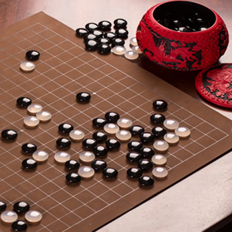 Crystal Professional Go Chess Set Piece Wood Vintage Go Chess Game Play ...