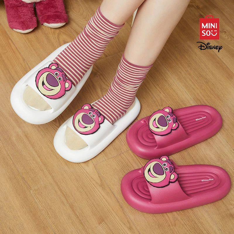 MINISO-Disney-Lotso-House-Slippers-For-Women-EVA-Platform-Sandals ...
