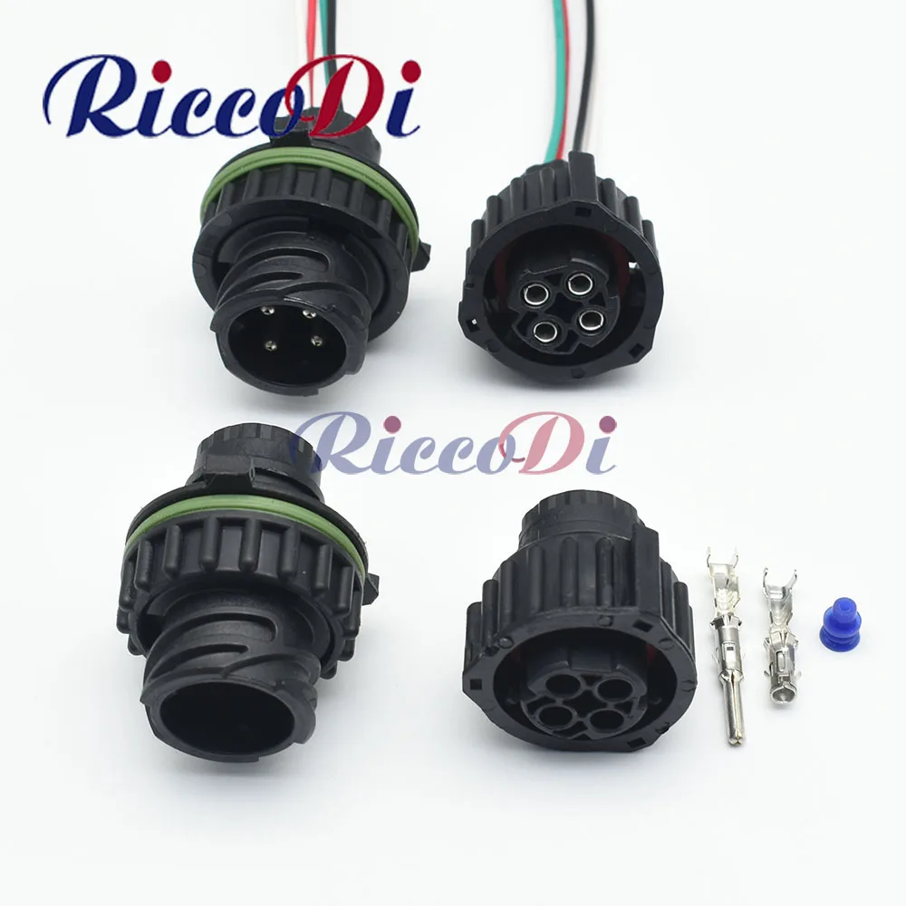 1 Set 4 Pin Way Tyco Round HOWO A7 Odometer Speed Sensor Plug Car ...