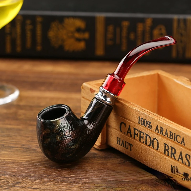 Fashion-Snake-Scale-Resin-Pipes-Chimney-Double-Filter-Wood-Smoking-Pipe ...